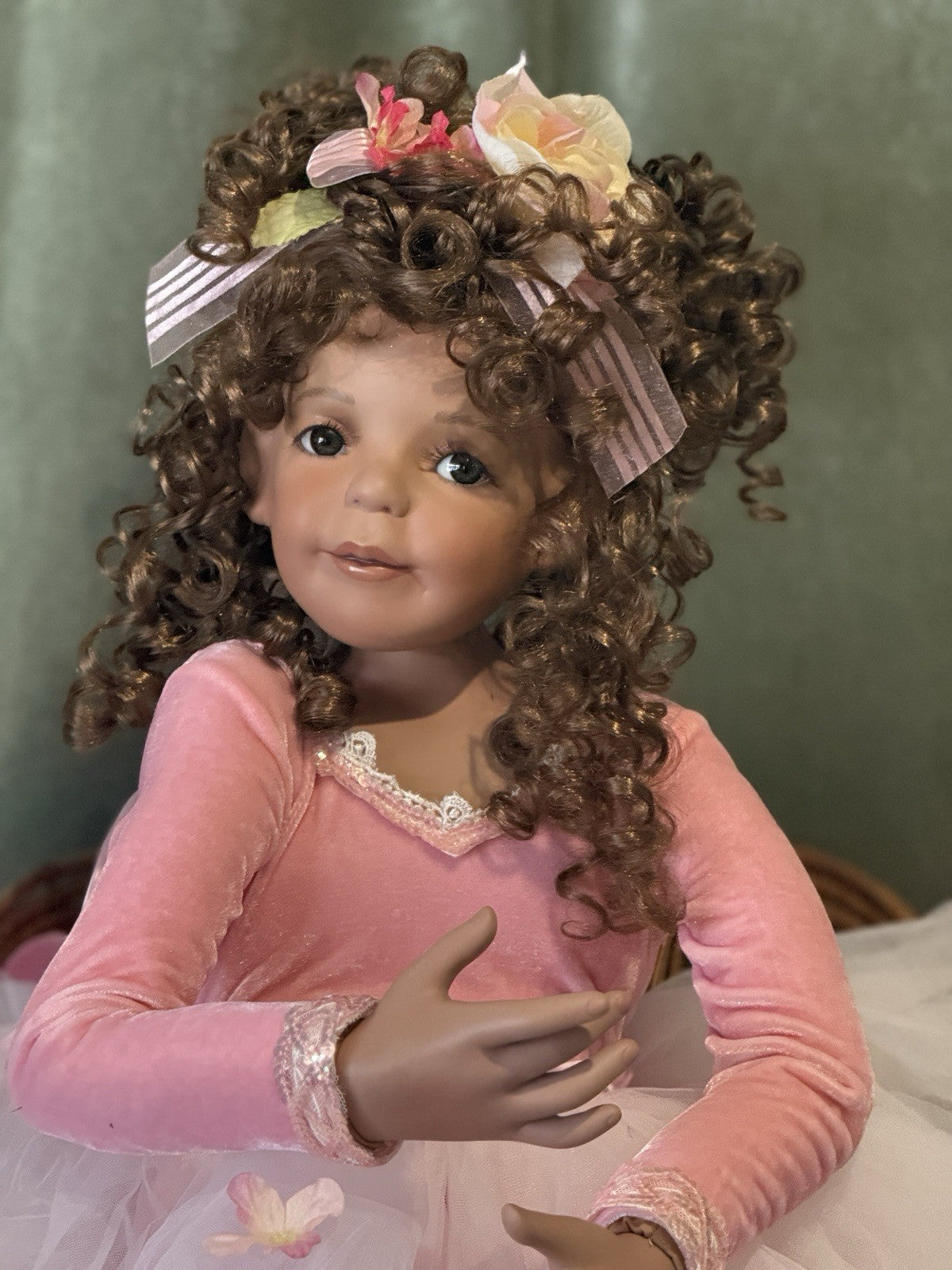 Large 34” Porcelain Ballerina Doll “Lil Flirt” by Donna Rubert LE 750 ...