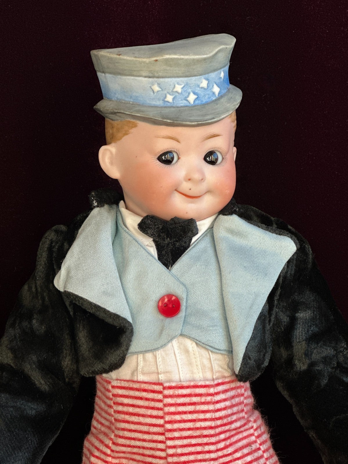 Antique German Max Handwerck U.S. 1 Elite Googly Uncle Sam Bisque Char ...