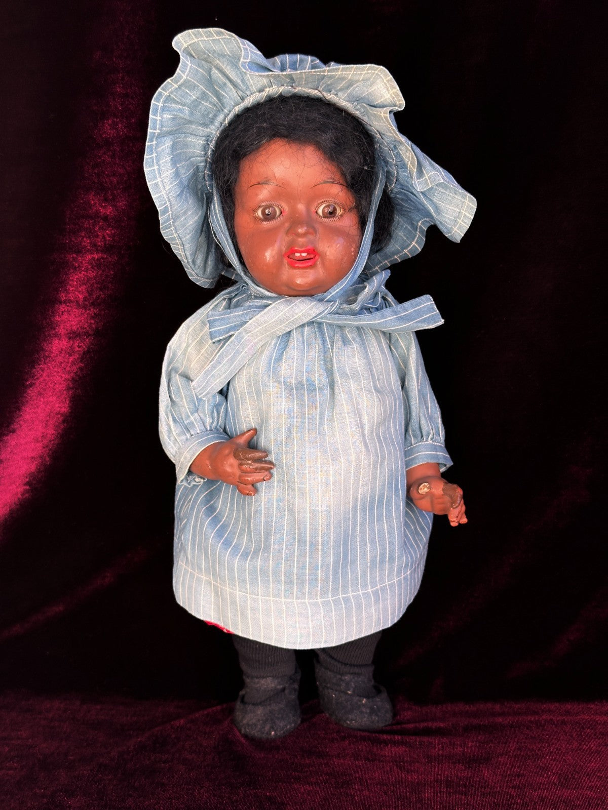 Rare Antique German (?) Koenig Wernicke (?) Dark Complexion Baby Toddl ...